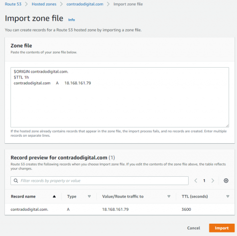 How to Import Zone Files into AWS Route53 DNS - Contrado Digital